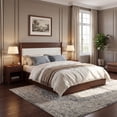 Christopher Knight Home Modern Upholstered Bed Frame with Curved Side ...