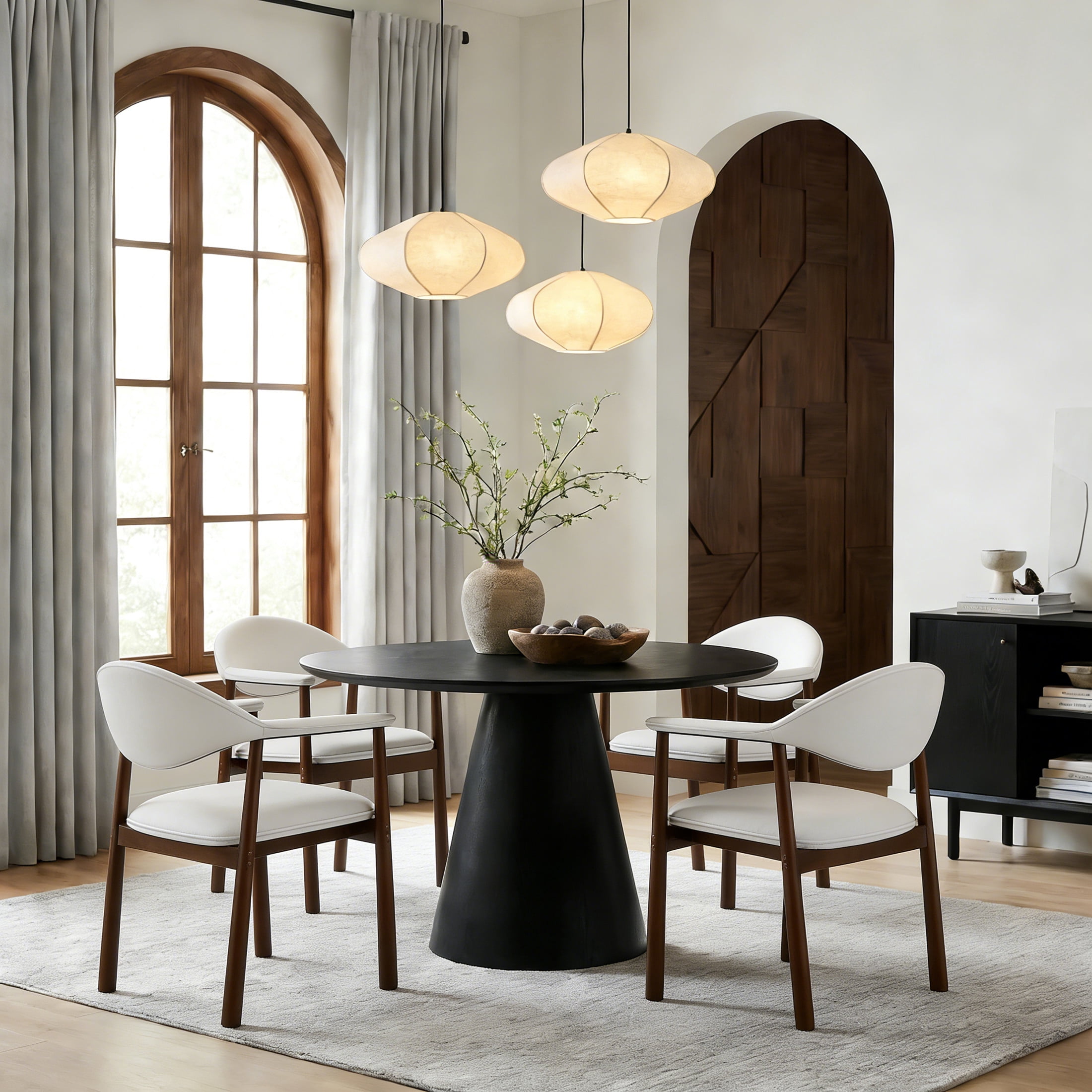 Christopher Knight Home Modern Upholstered Dining Chairs Set of 4 with ...