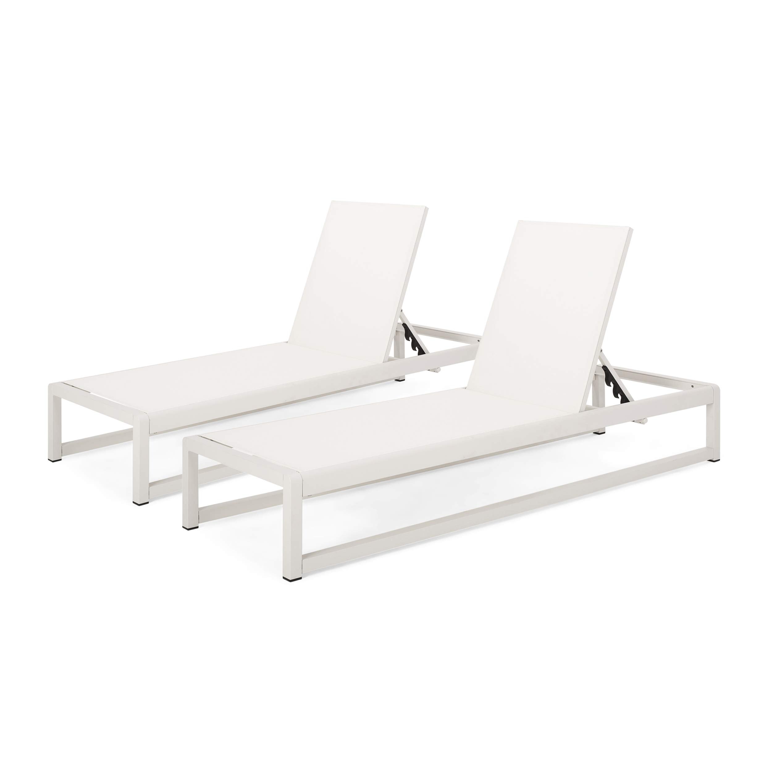 Christopher Knight Home Modesta Outdoor Mesh Chaise Lounges (Set of 2 ...