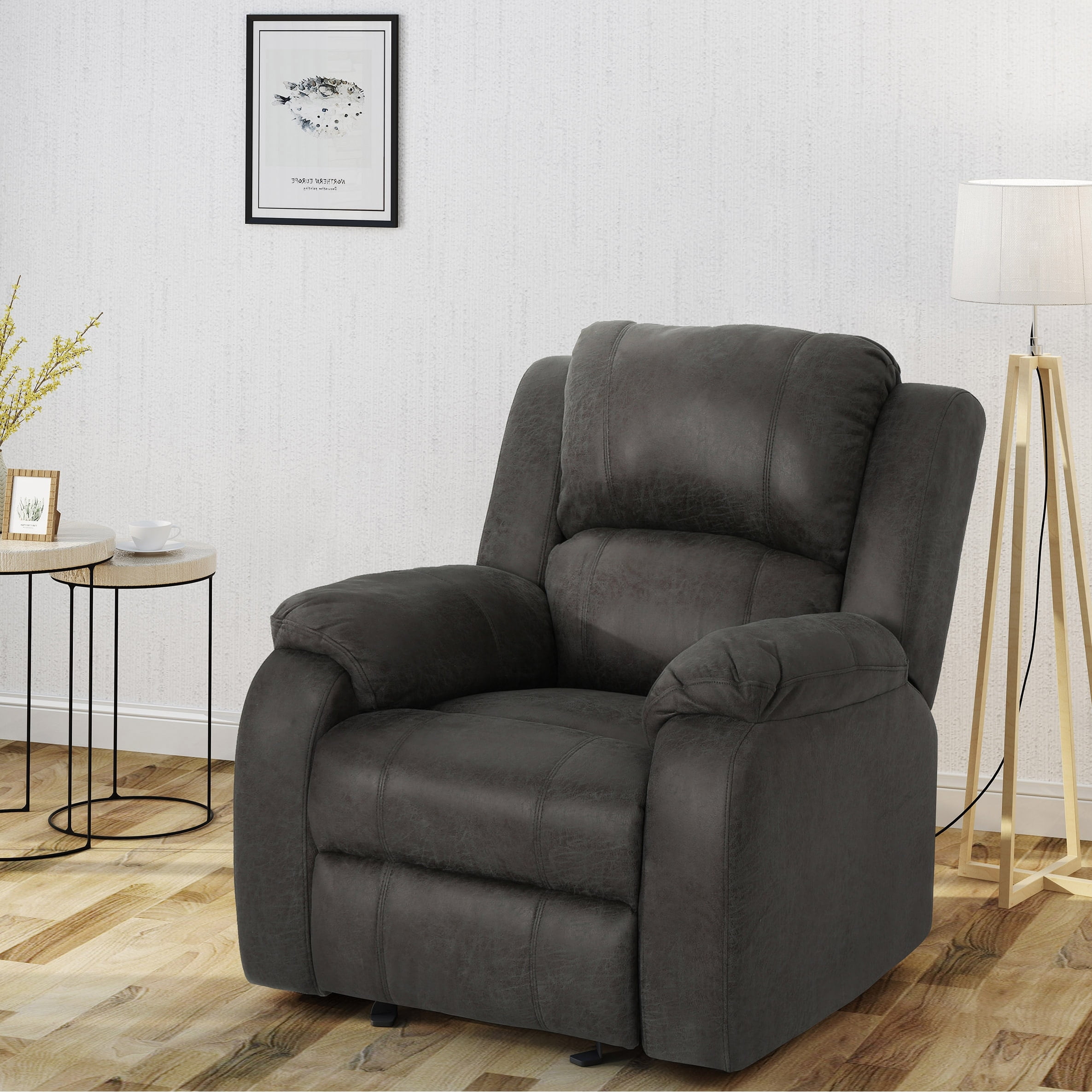 Christopher Knight Home Mozelle Classic Fabric Gliding Recliner by ...