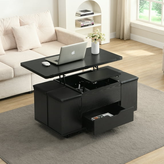 Christopher Knight Home Multi-Functional Coffee Table with 4 Stools ...