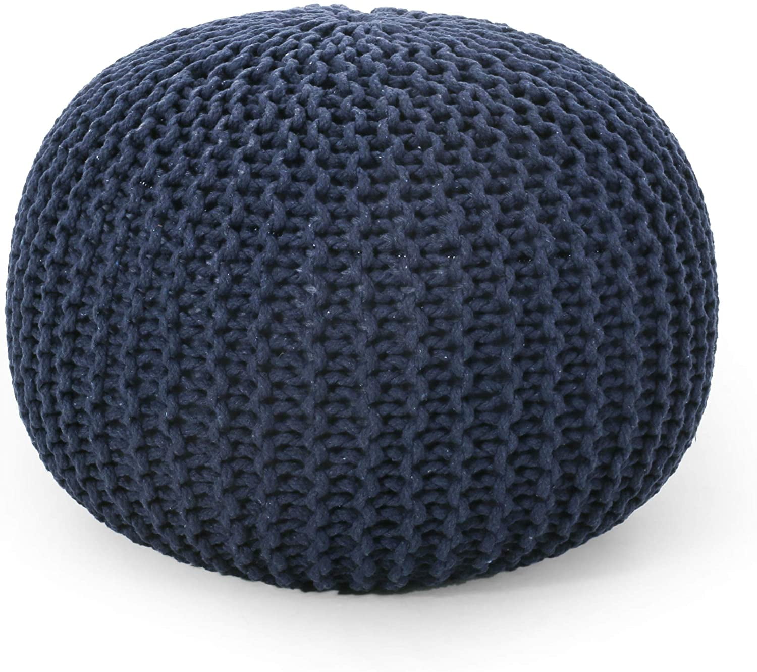 Christopher Knight Home Nahunta Pouf, Navy Blue - Walmart.com