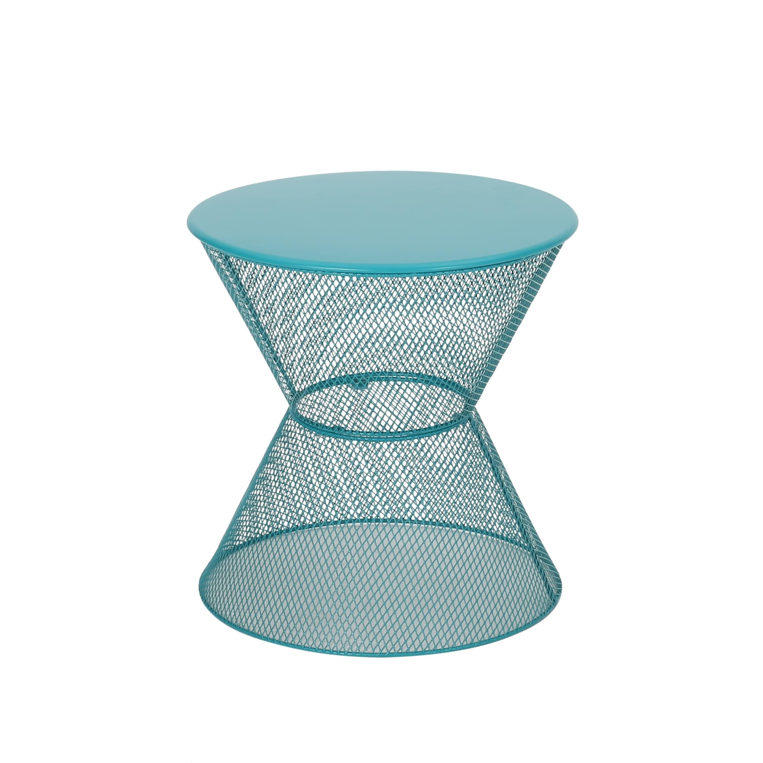 Christopher Knight Home Nevada Modern Outdoor Side Table by Matte Teal ...