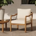 Christopher Knight Home Outdoor Acacia Wood Lounge Chair with Cross ...