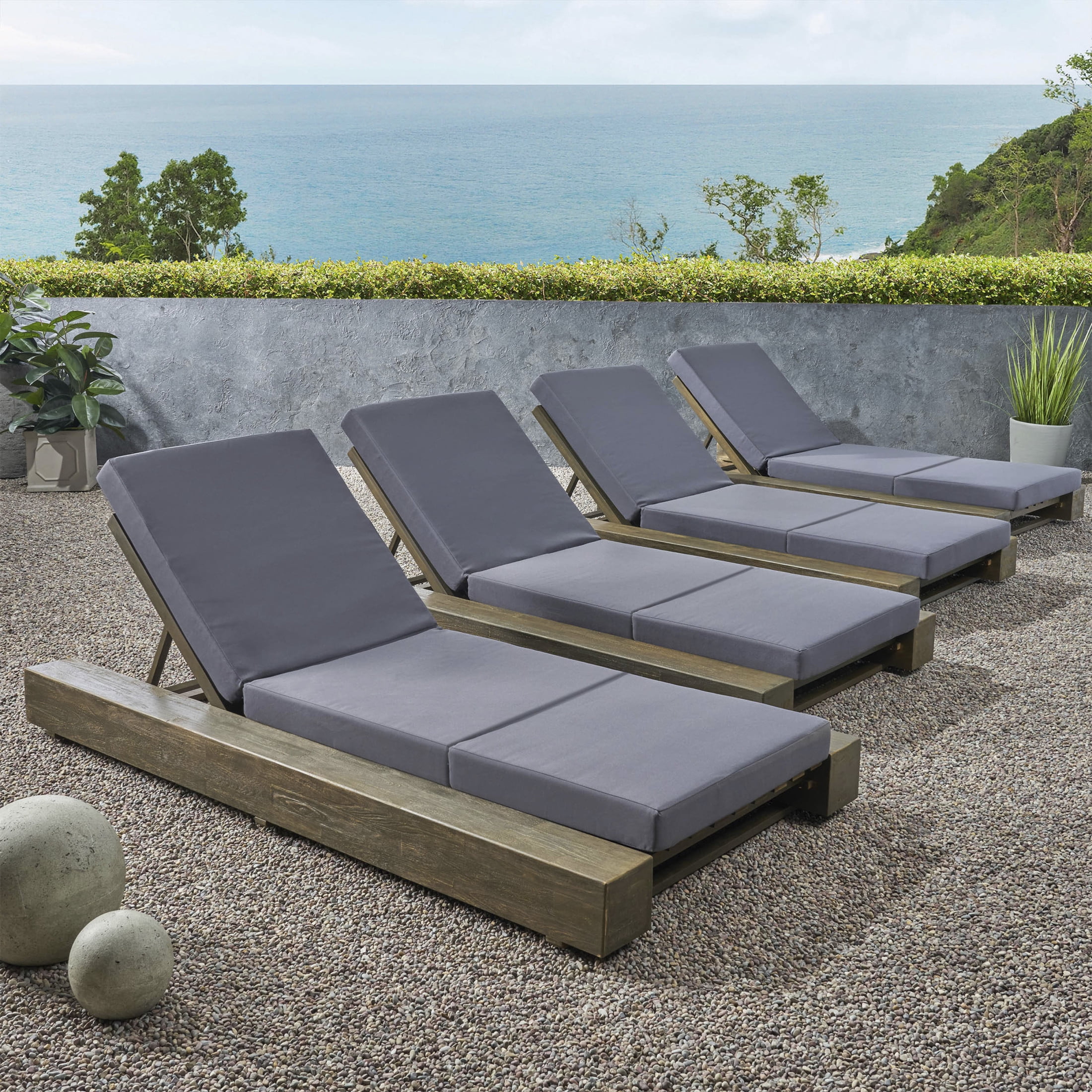Christopher Knight Home Outdoor Chaise Lounges, Adjustable Reclining ...