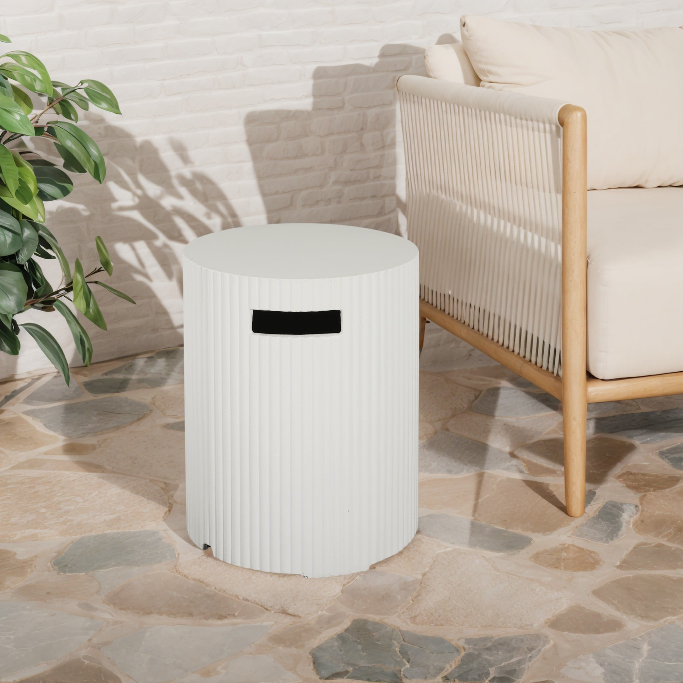 Christopher Knight Home Outdoor Round Propane Tank Cover, Lightweight ...