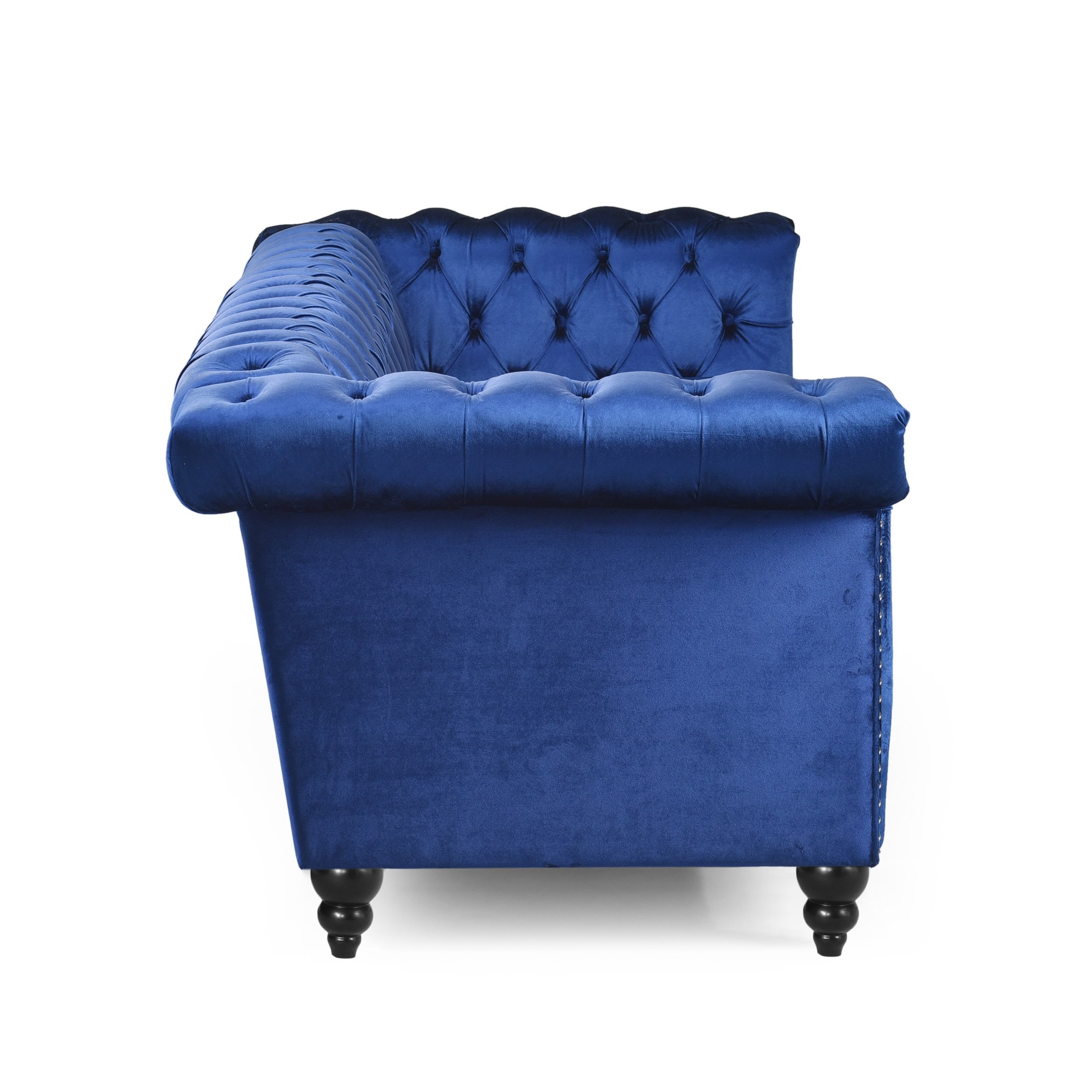 Christopher Knight Home Parkhurst Tufted Velvet Sofa by Midnight Blue ...