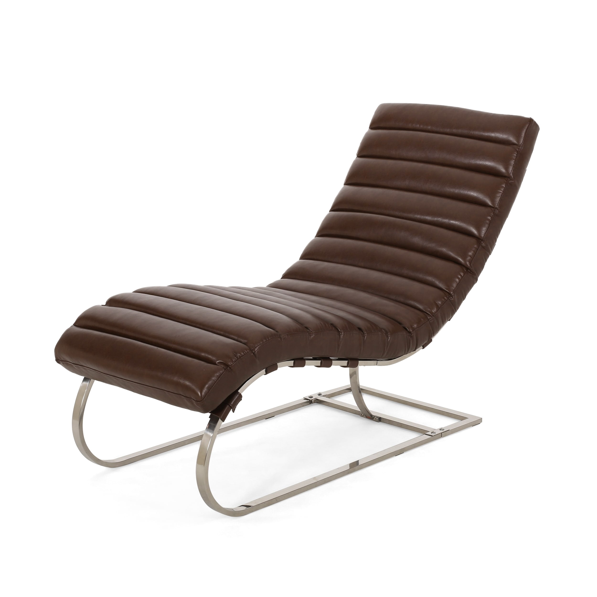 Christopher Knight Home Pearsall Channel Stitch Chaise Lounge by Dark ...