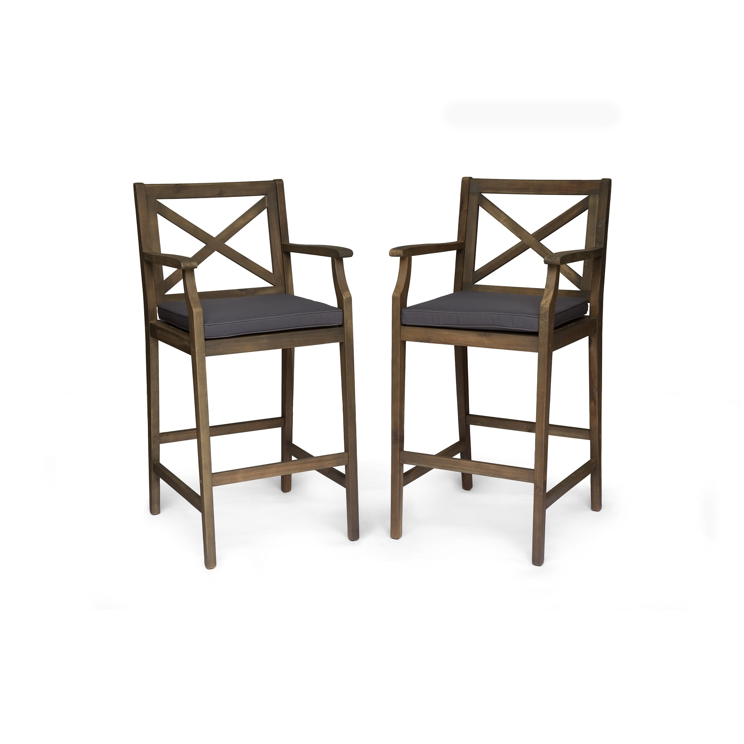 Christopher Knight Home Perla Outdoor Acacia Wood Barstool by (Set of 2 ...
