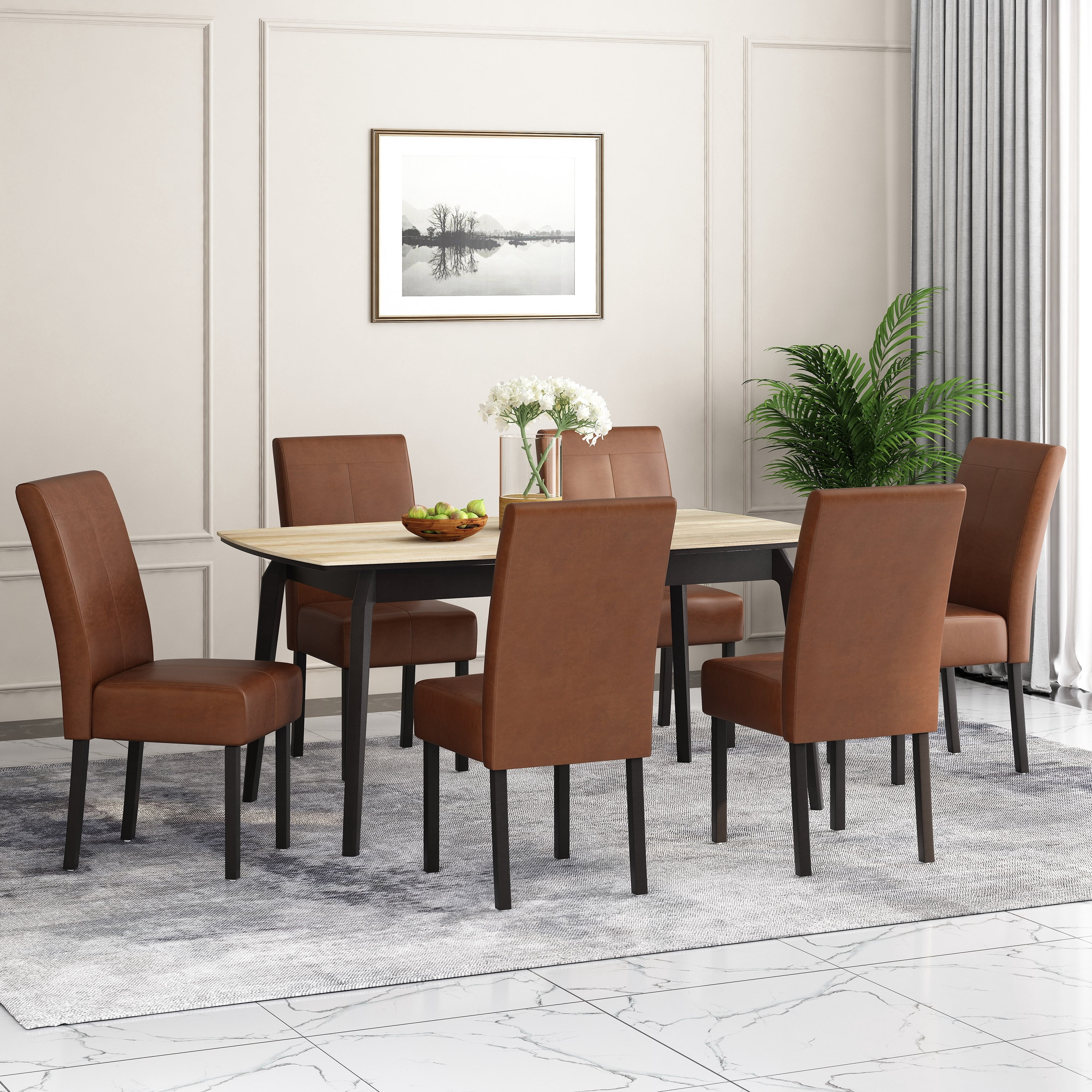 Christopher Knight Home Pertica Upholstered T-Stitch Dining Chairs (Set ...