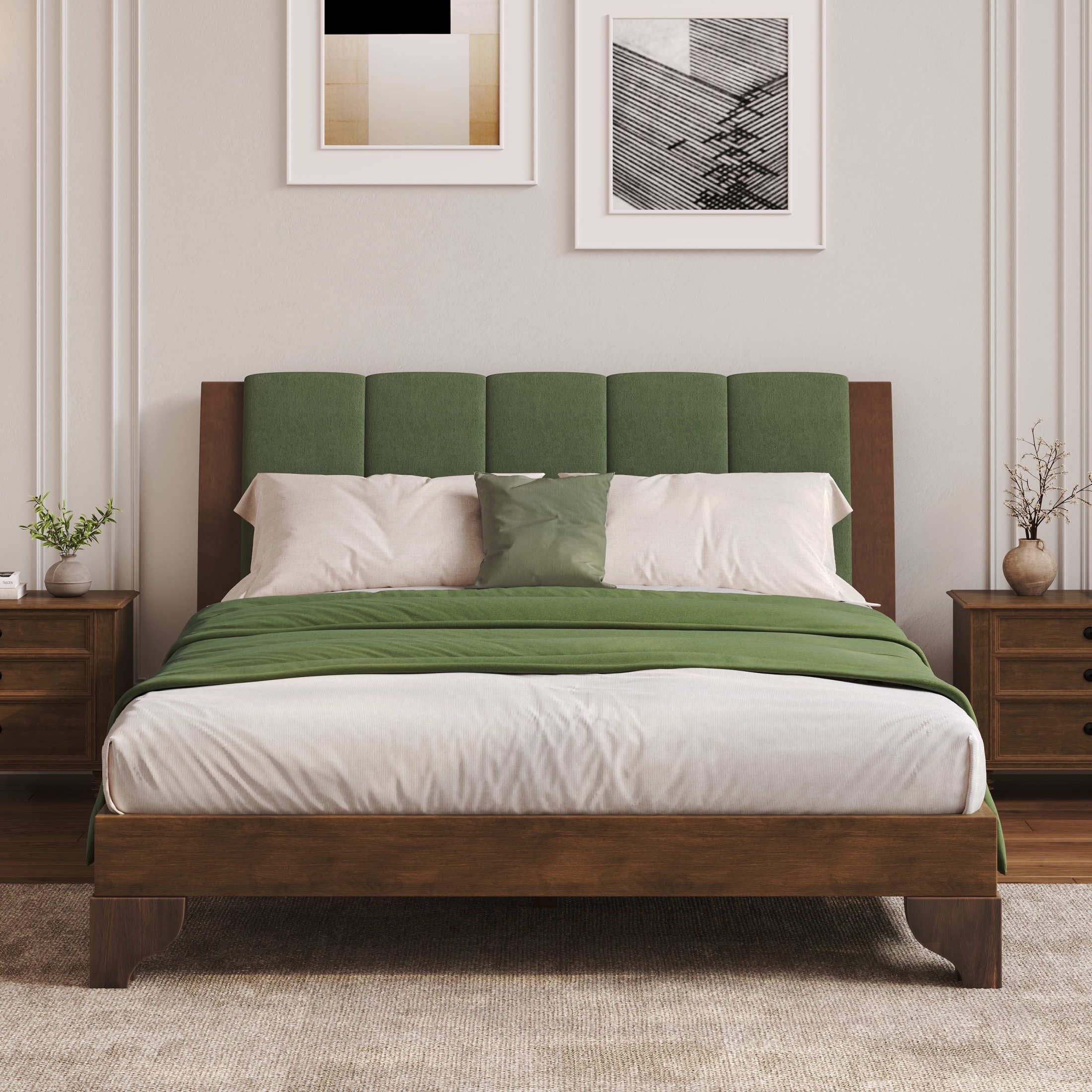 Christopher Knight Home Premium Pine Wood Queen Bed Frame with ...