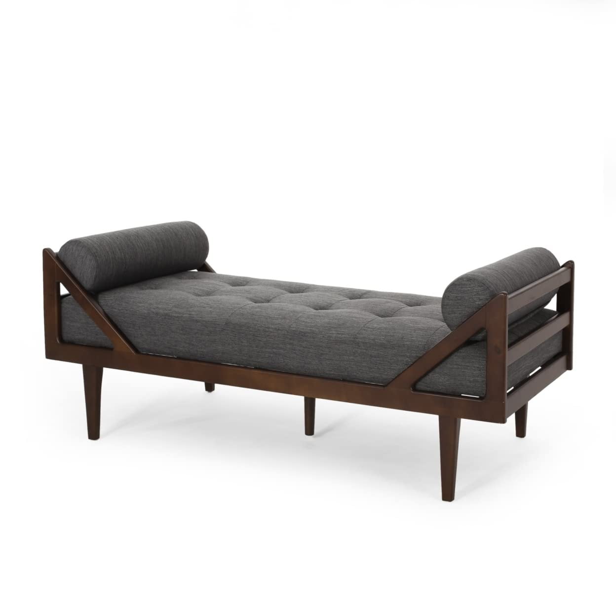 Christopher Knight Home Rayle Chaise Lounge, Wood, Charcoal + Dark ...