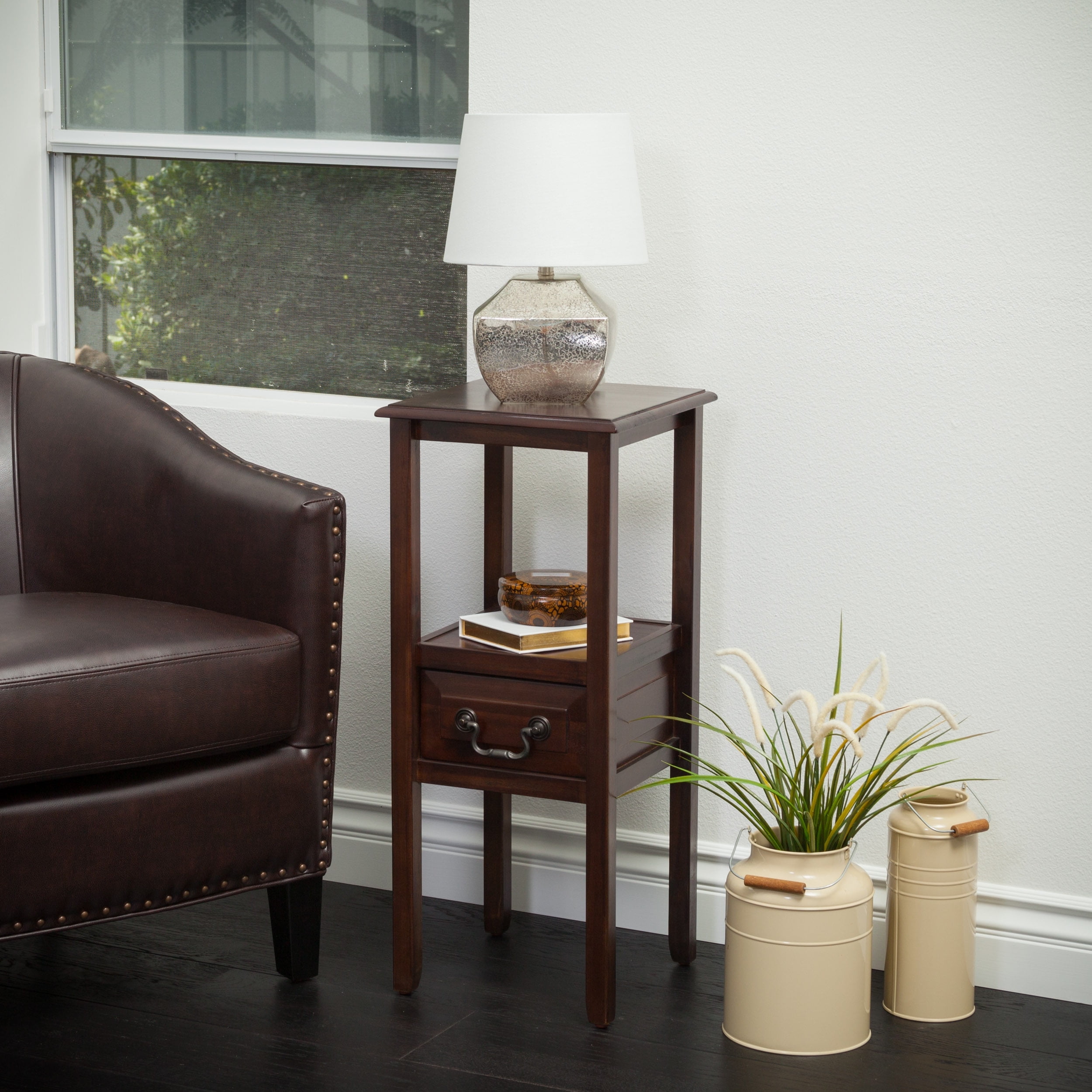 Christopher Knight Home Rivera Acacia Wood Accent Table by Brown ...