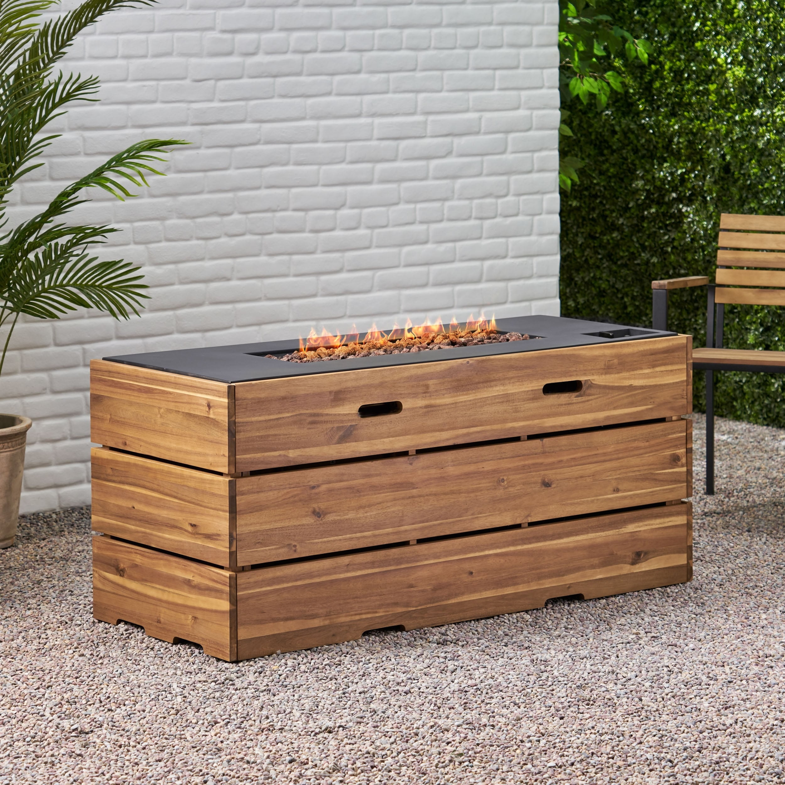 Christopher Knight Home Rodeo Outdoor 40,000 BTU Rectangle Fire Pit by ...