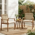 Christopher Knight Home Rustic Outdoor Dining Chairs Set of 2, Acacia ...