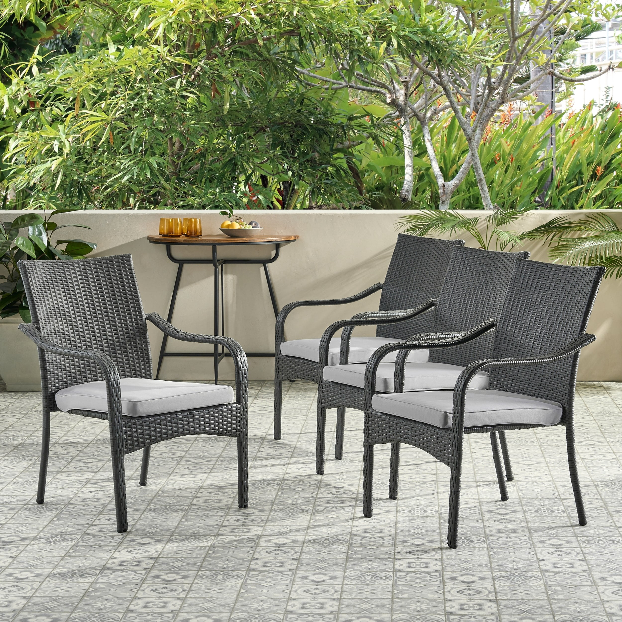 Christopher Knight Home San Pico Outdoor Wicker Chairs (Set of 4) by ...