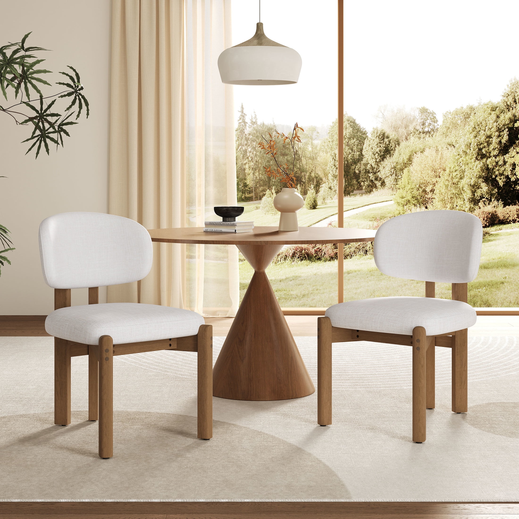 Christopher Knight Home Scandinavian Armless Dining Chairs, Beige ...