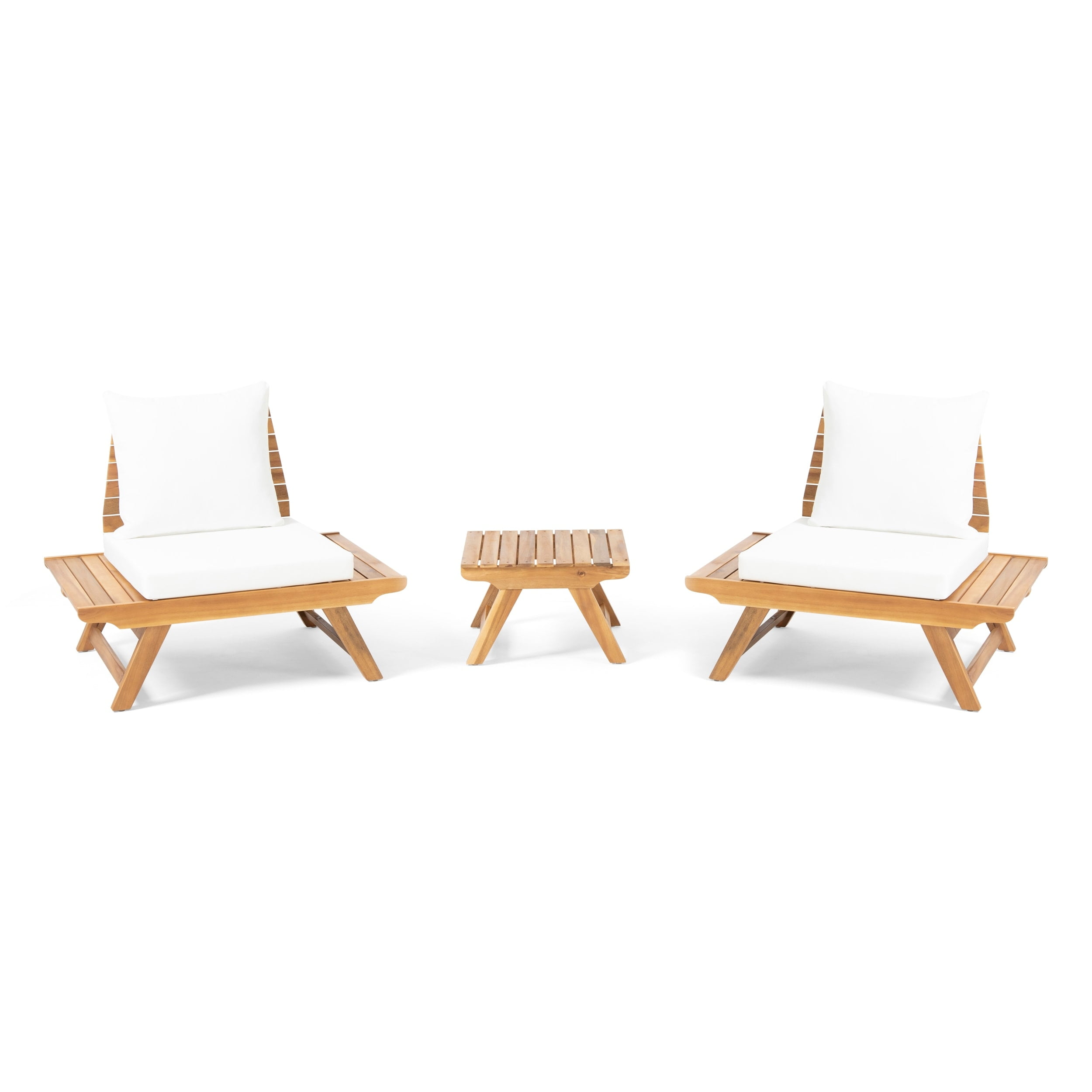 Christopher Knight Home Sedona Acacia Wood 3-piece Outdoor Chat Set by ...