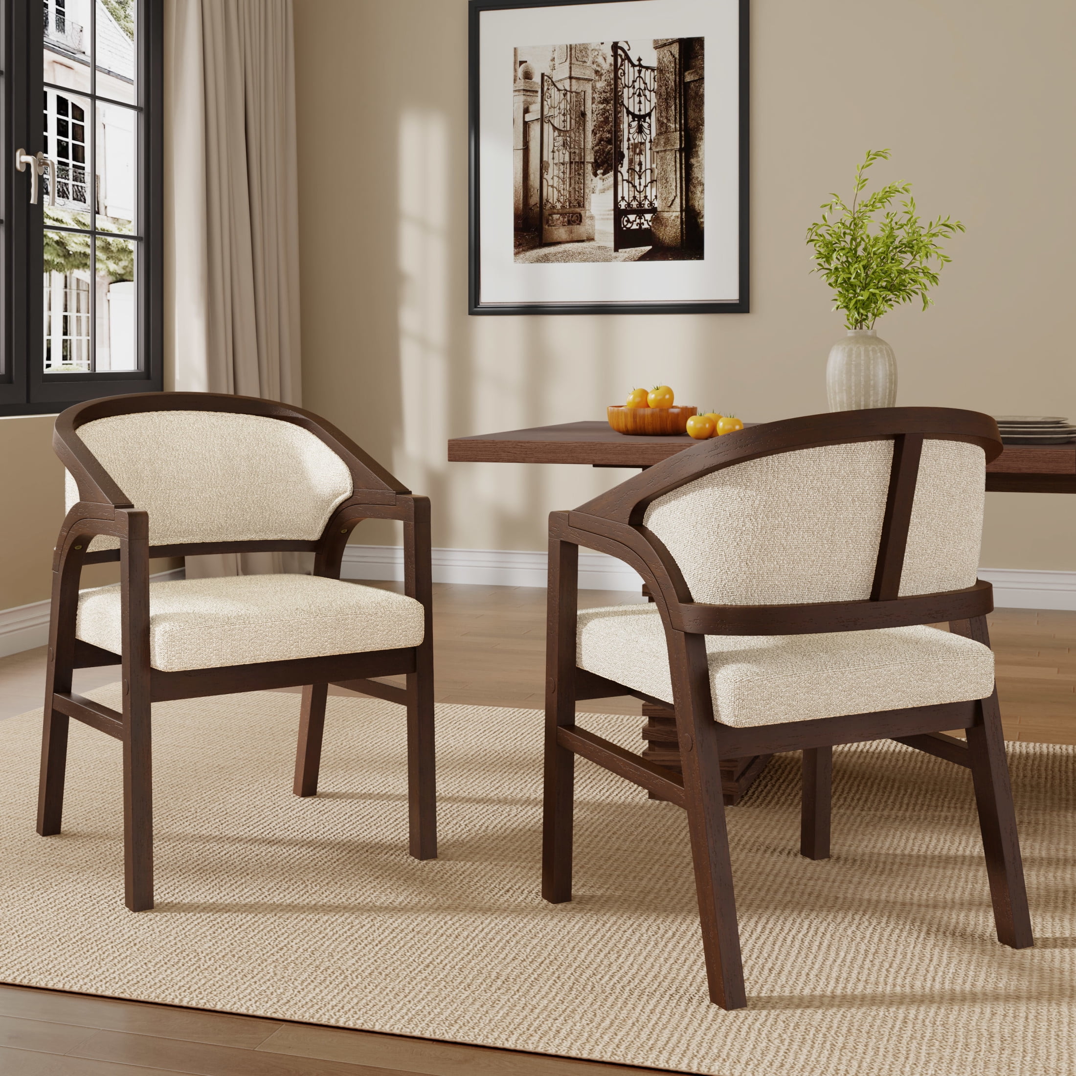 Christopher Knight Home Set of 2 Wooden Frame Dining Chairs ...