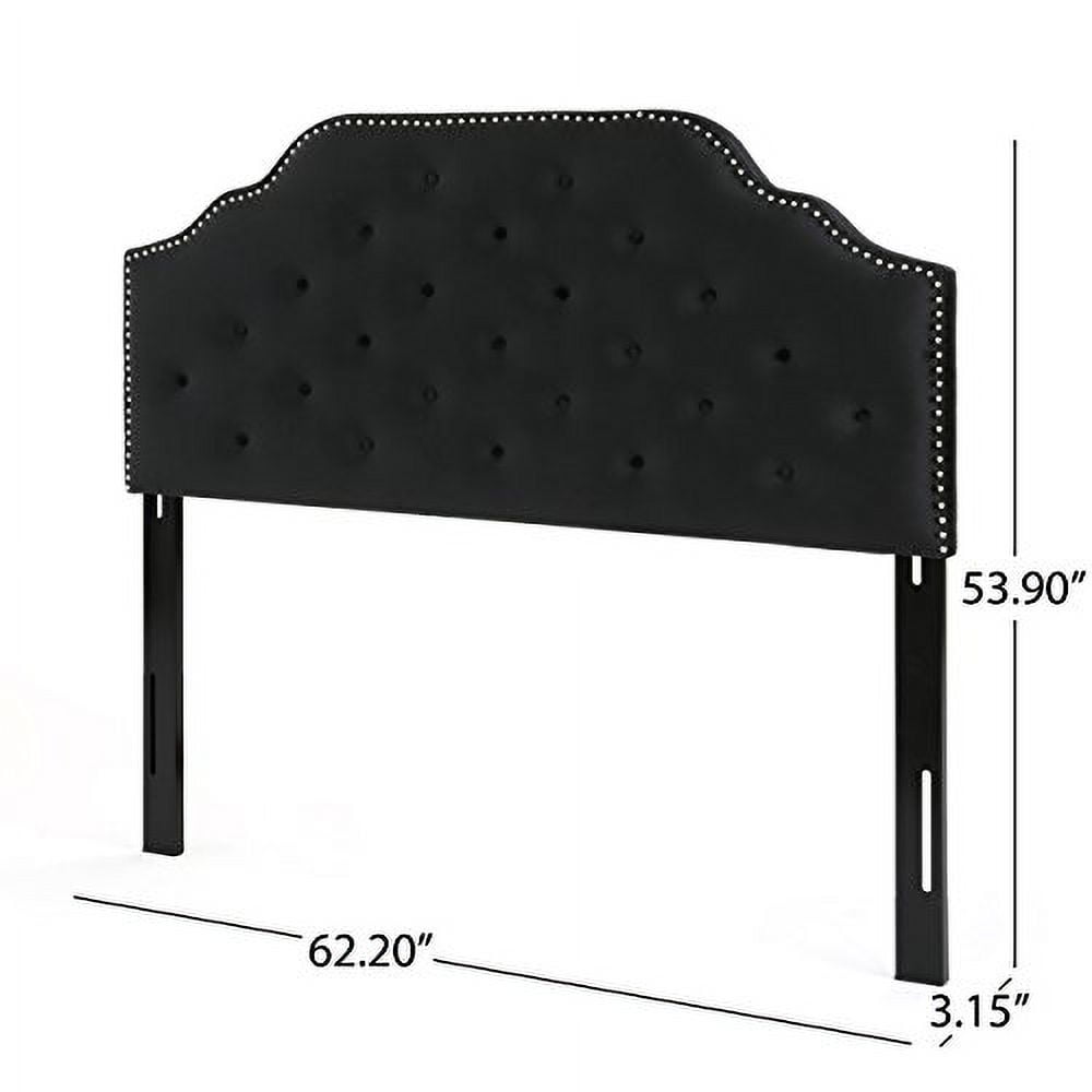 Christopher Knight Home Silas Velvet Headboard, Queen / Full, Black ...