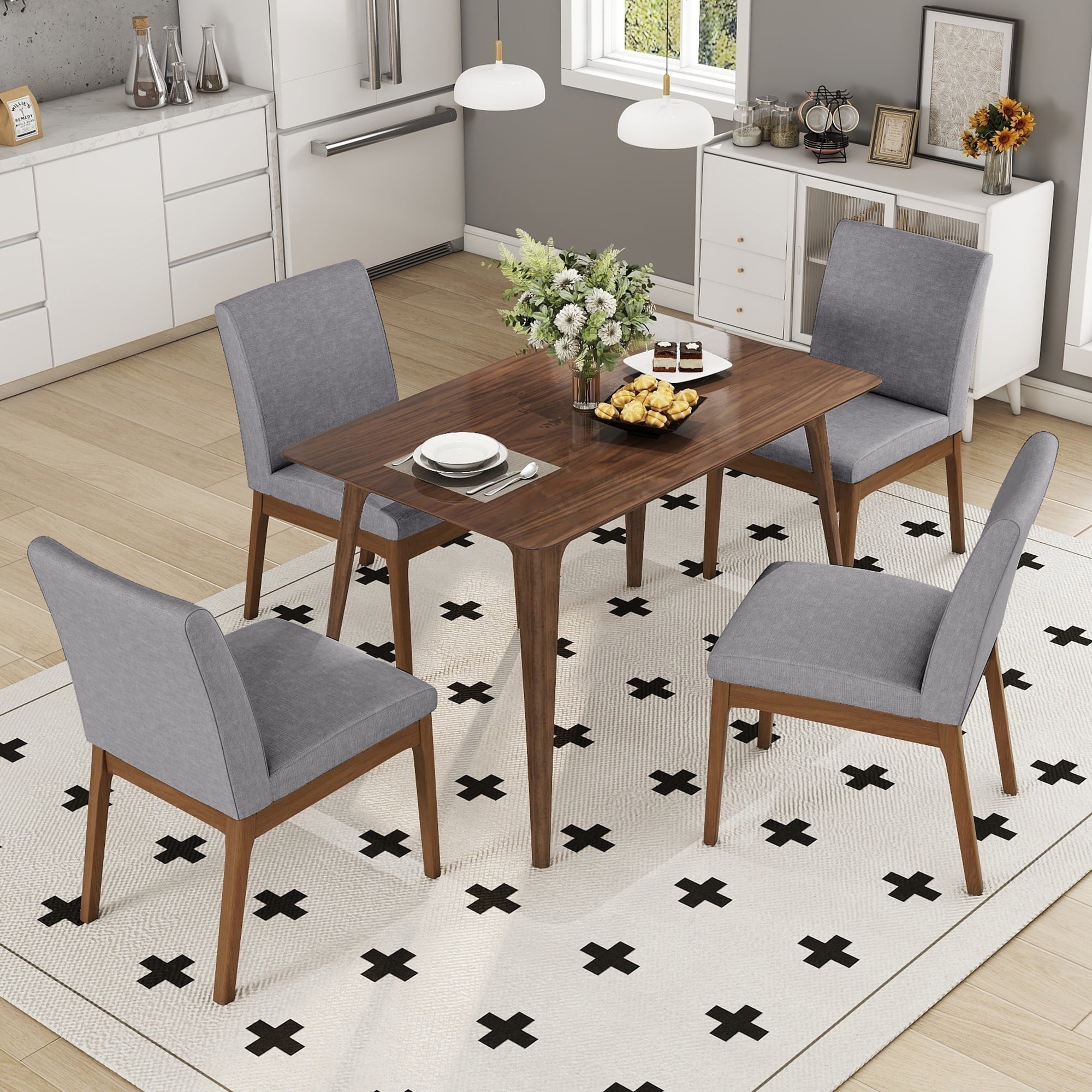 Christopher Knight Home Solid Wood Dining Table Set for 4, includes 1 ...