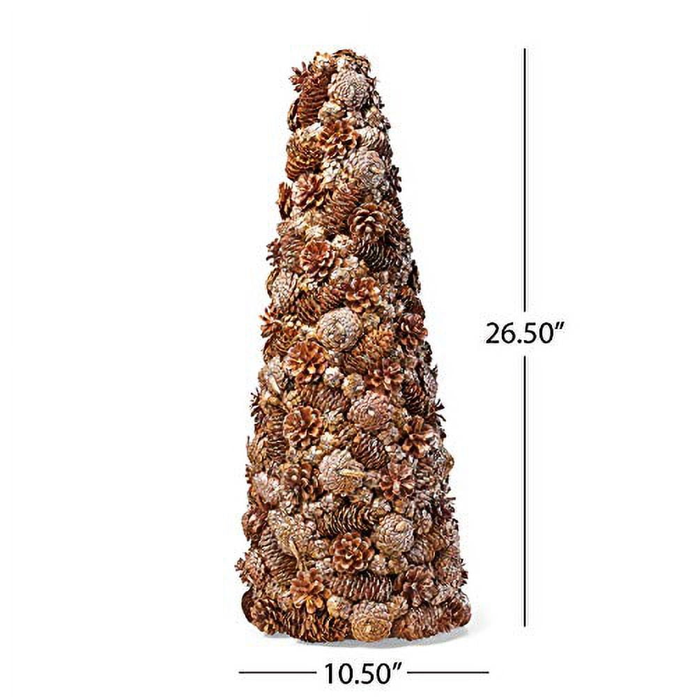 Christopher Knight Home Tabletop Christmas Tree, Champagne + Glitter ...