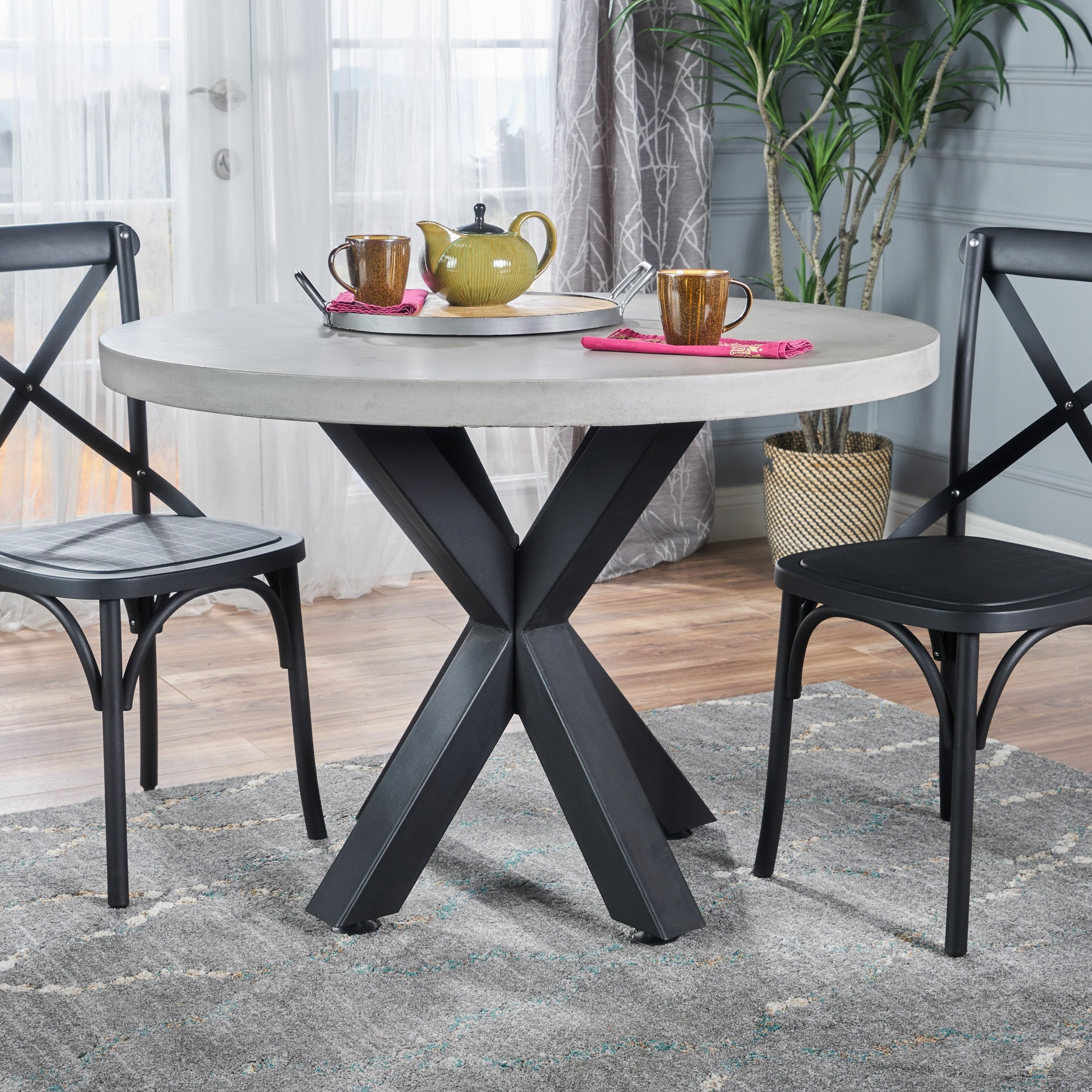 Christopher Knight Home Teague Modern Lightweight Concrete Circular ...