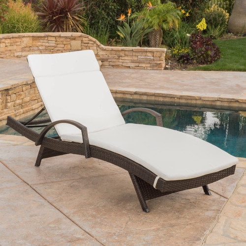 Christopher Knight Home Toscana Outdoor Wicker Armed Cushioned Chaise ...