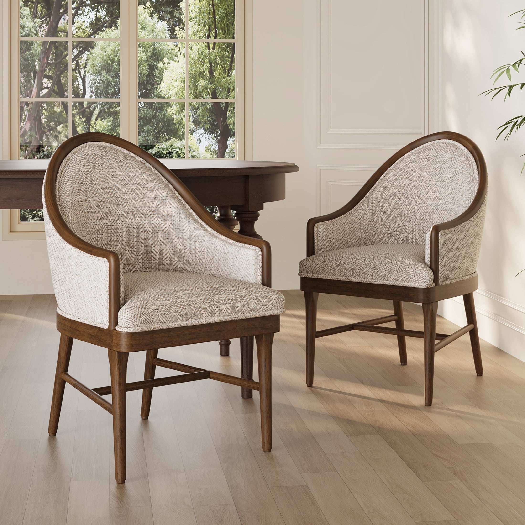 Christopher Knight Home Upholstered Dining Chairs, Solid Wood Frame ...