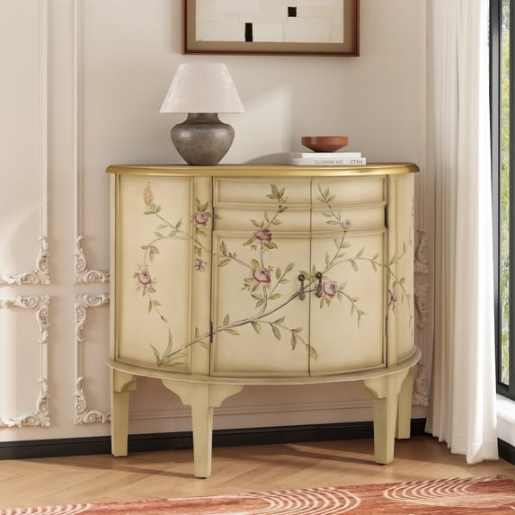 Christopher Knight Home Vintage Hand-Painted Half Moon Accent Storage ...