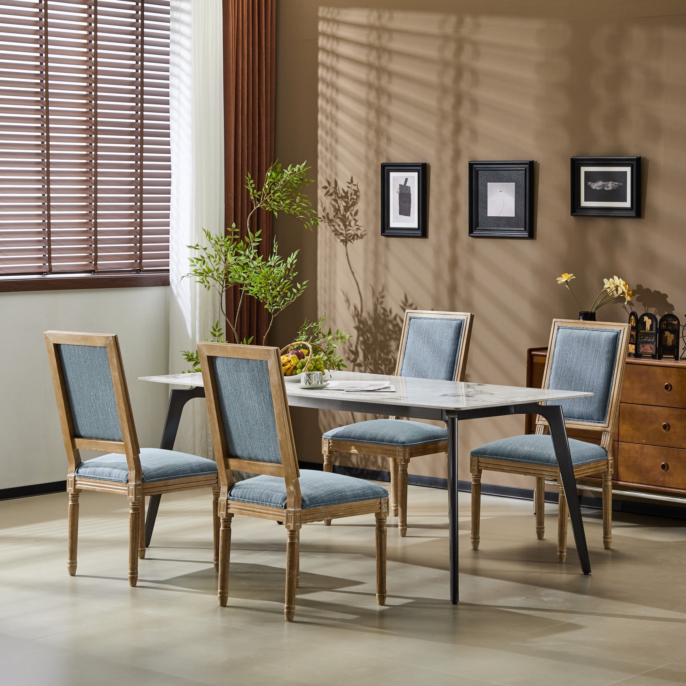Christopher Knight Home Vintage Upholstered Dining Chairs, Solid Wood ...