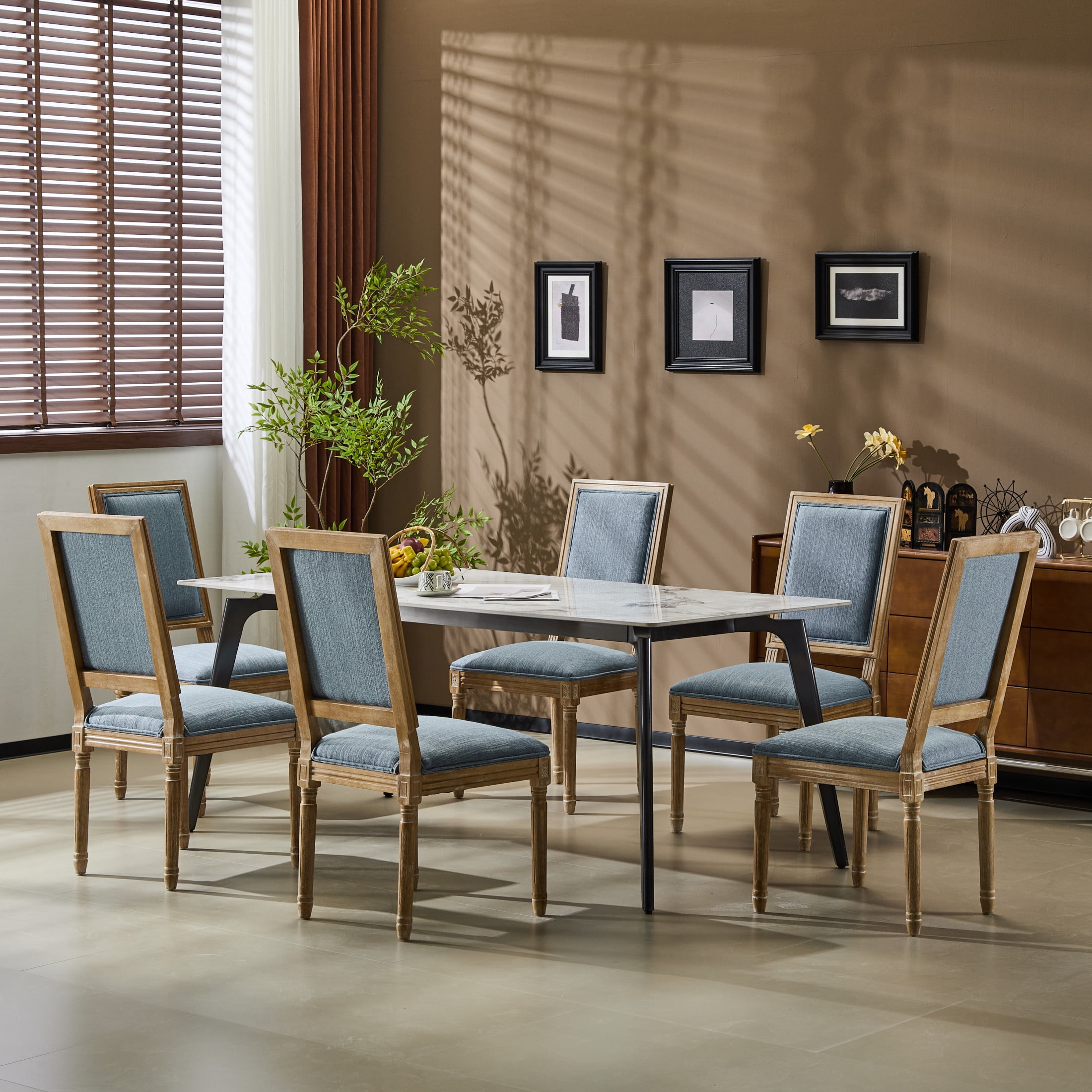 Christopher Knight Home Vintage Upholstered Dining Chairs, Solid Wood ...