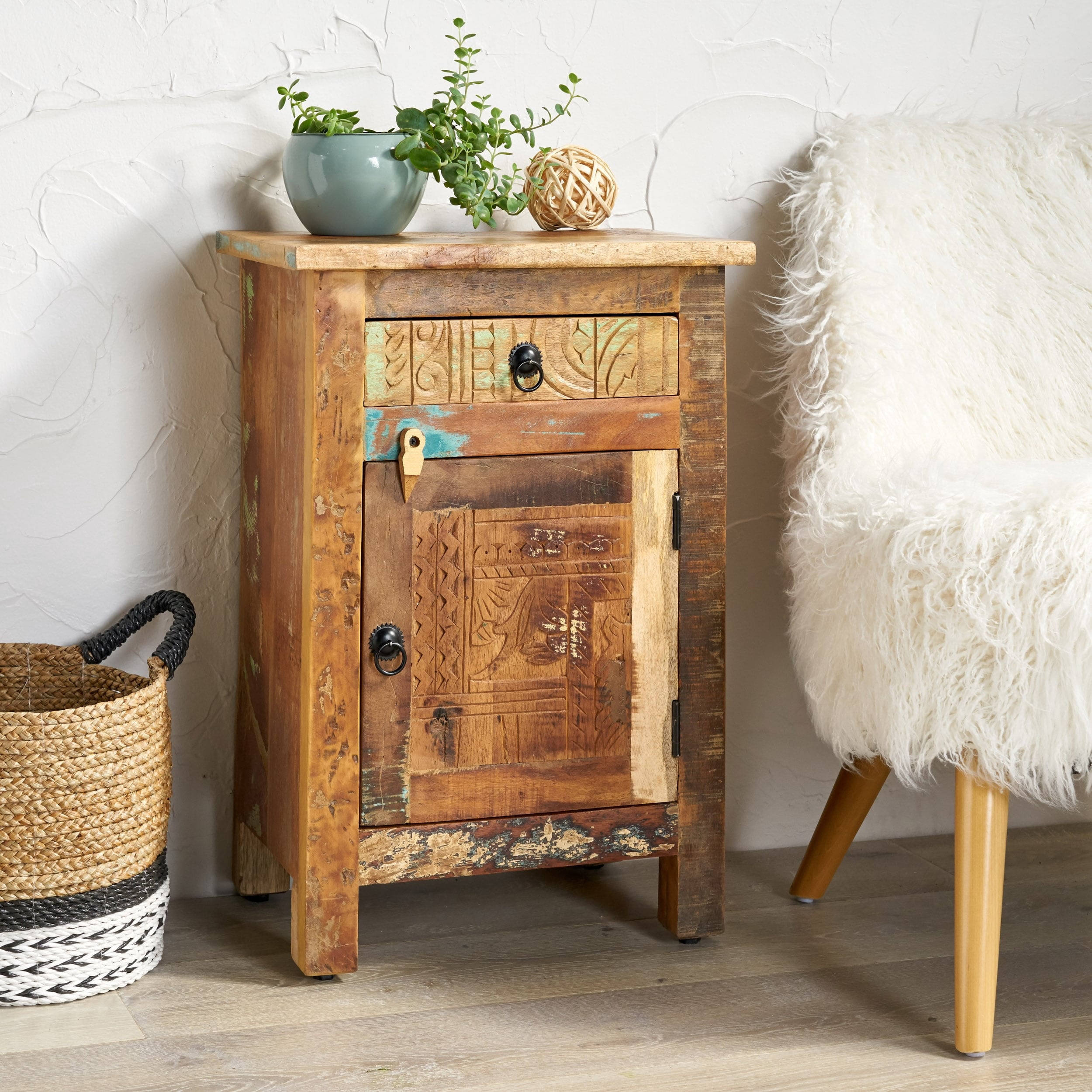 Christopher Knight Home Wittwer Boho Distressed End Table by - Walmart.com