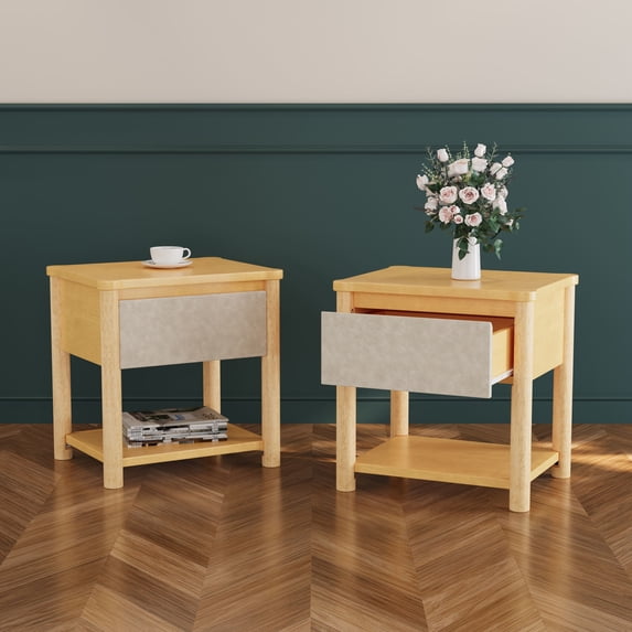 Christopher Knight Home Wood Nightstands with Drawer, Modern Farmhouse ...