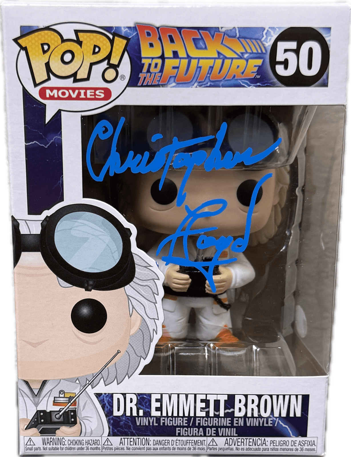 Christopher Lloyd Dr. Emmett Brown Signed Back to The Future POP Figure ...
