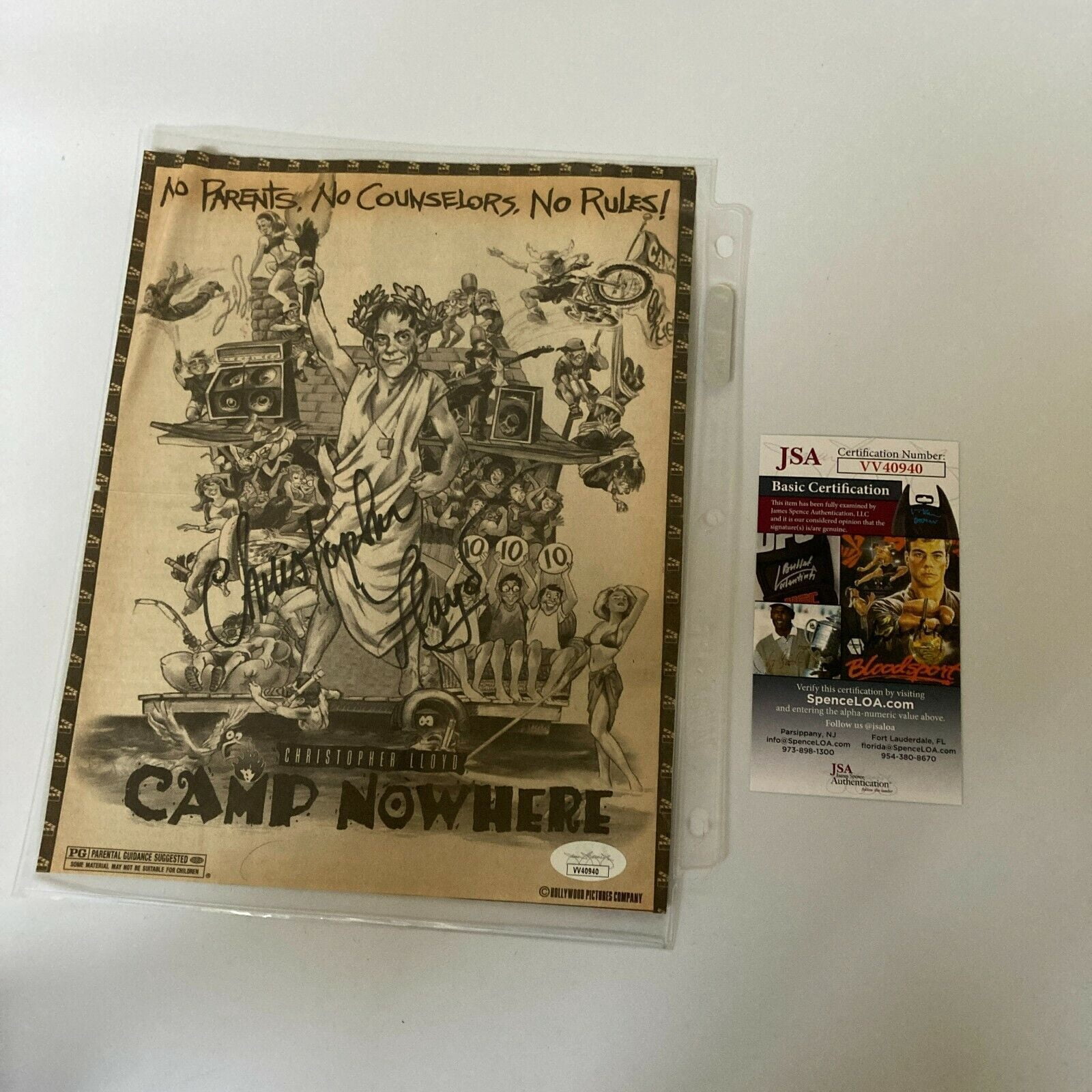 Christopher Lloyd Signed Autographed Camp Nowhere Newspaper Photo With ...
