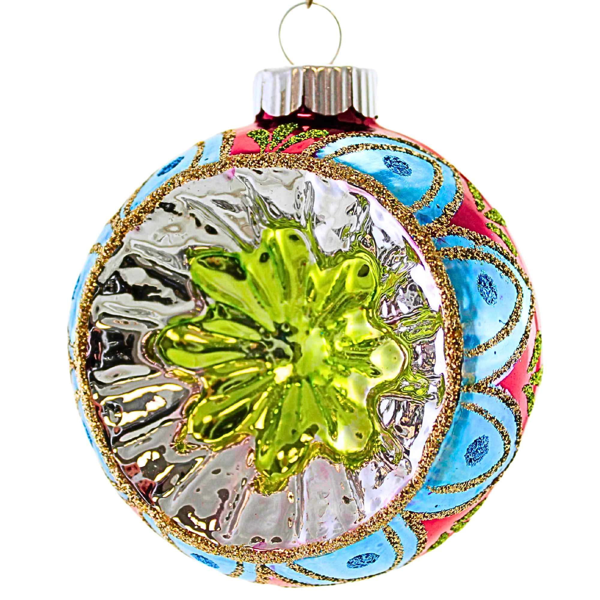 Christopher Radko 3.00In Reflector Round, Glass, Shiny Brite Vintage ...