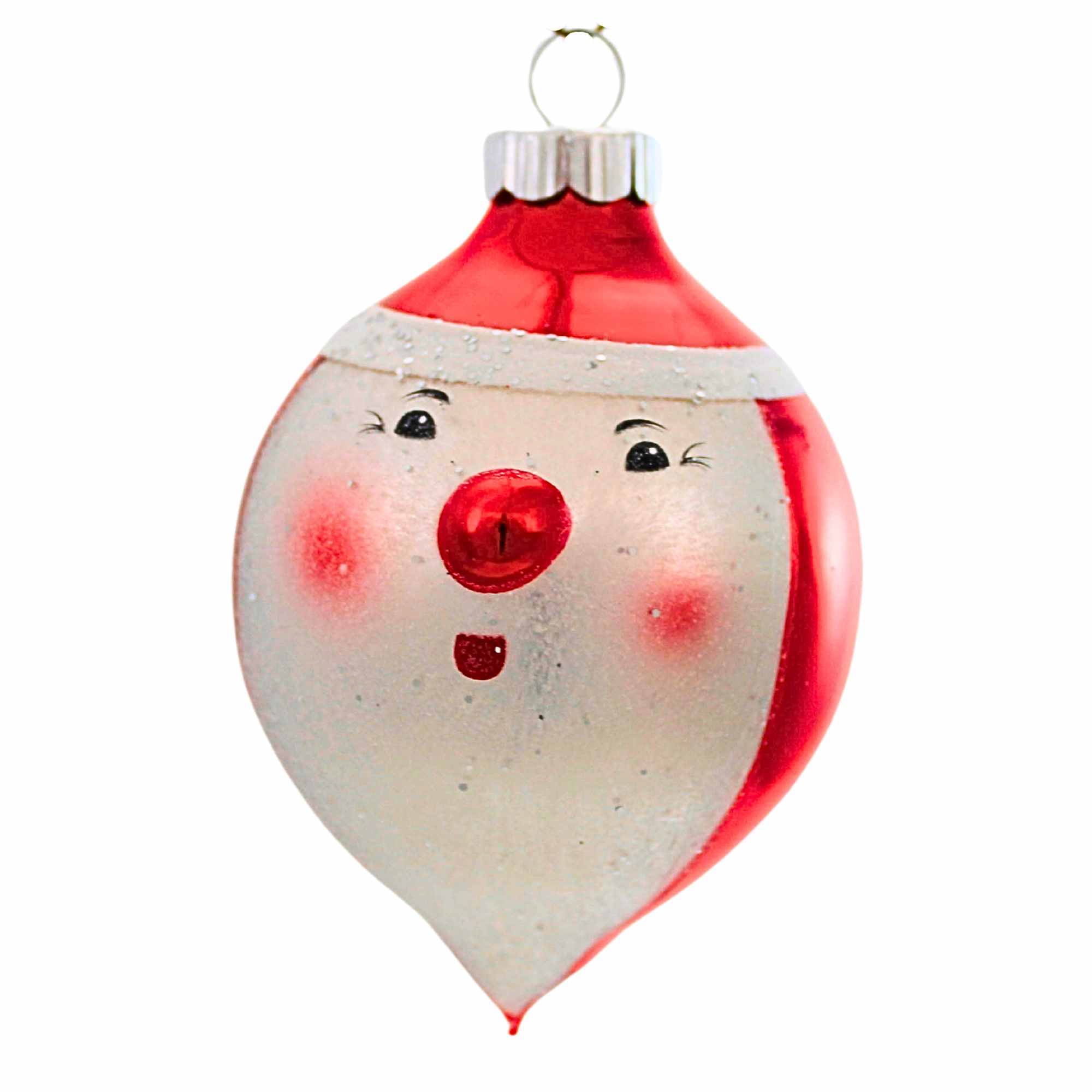 Christopher Radko 4.00In Santa Face, Glass, Shiny Brite 43855 - Walmart.com