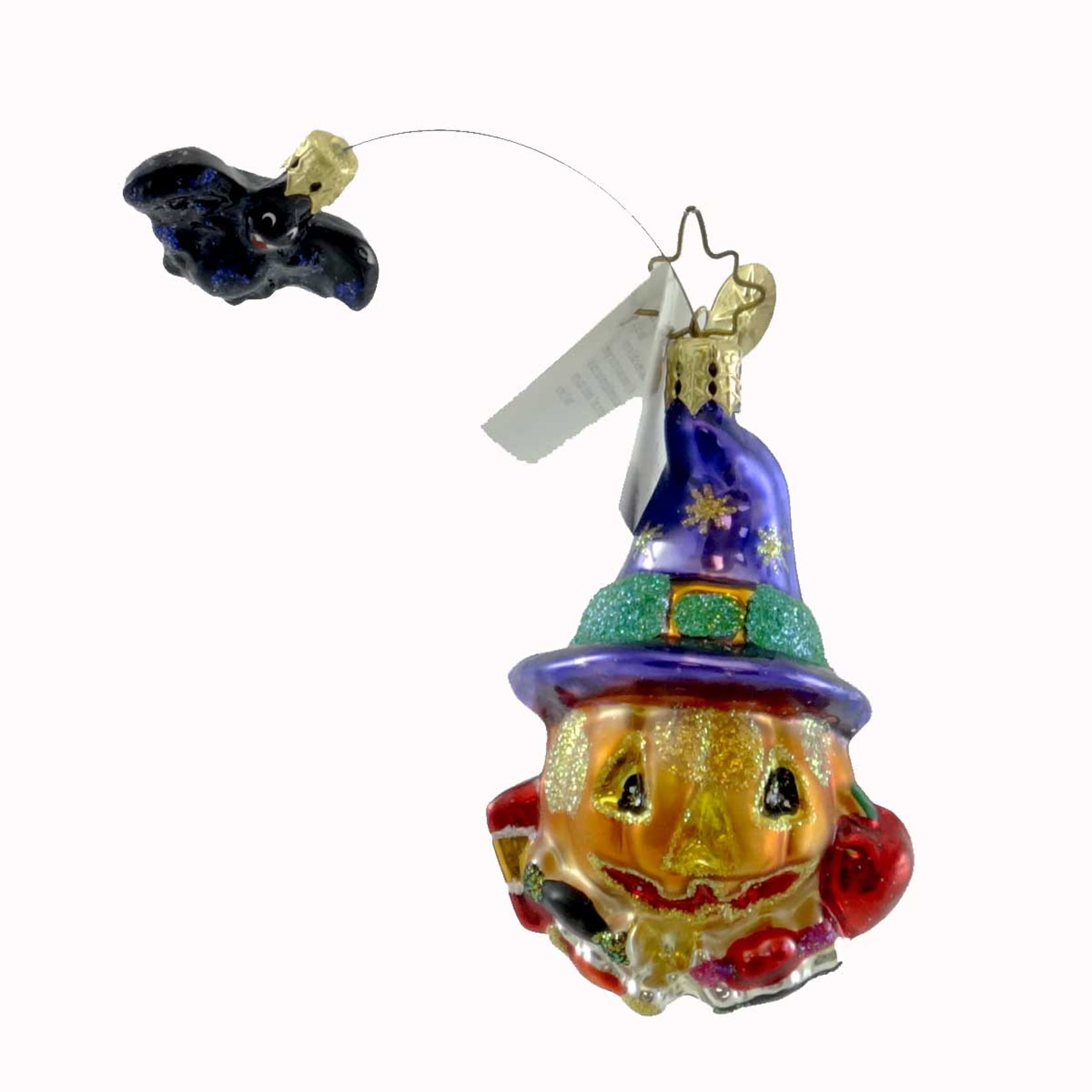 Christopher Radko 2.75In Batty Jack Gem, Glass, Ornament Halloween Bat ...