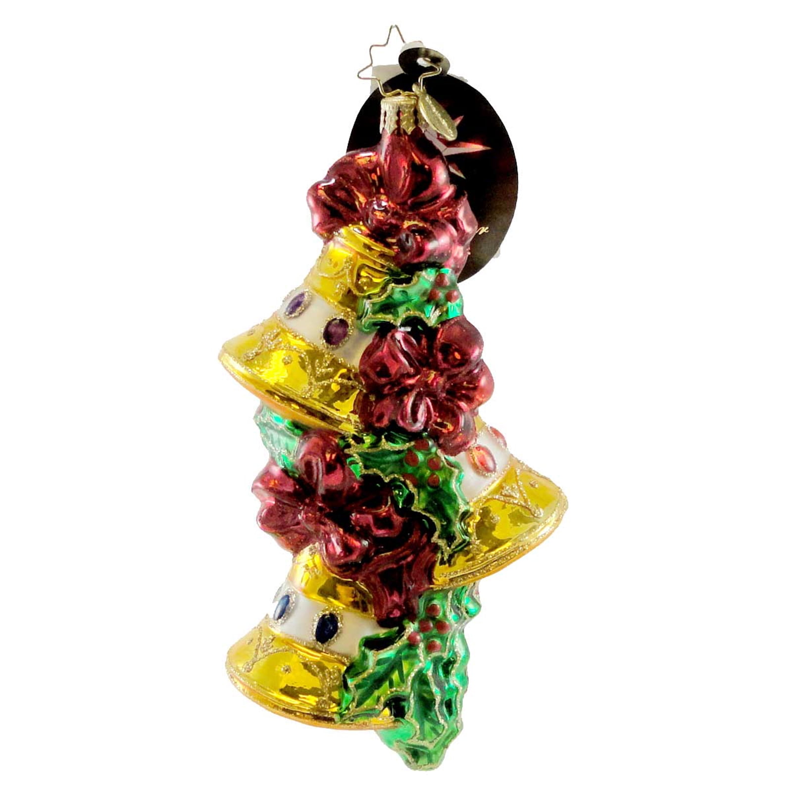 Christopher Radko BELLS-A-RINGING Blown Glass Ornament Christmas Bell ...