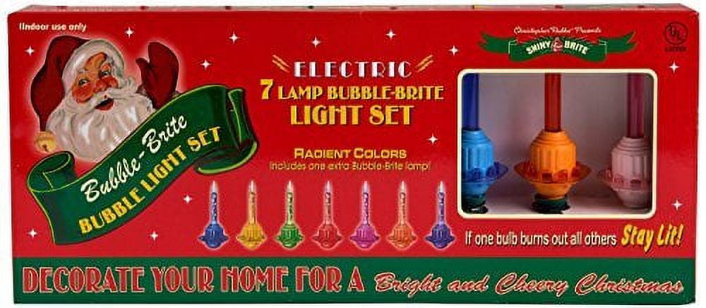 Christopher Radko Bubble-Lite Bubble Light, Light Strand, Set of 7 ...