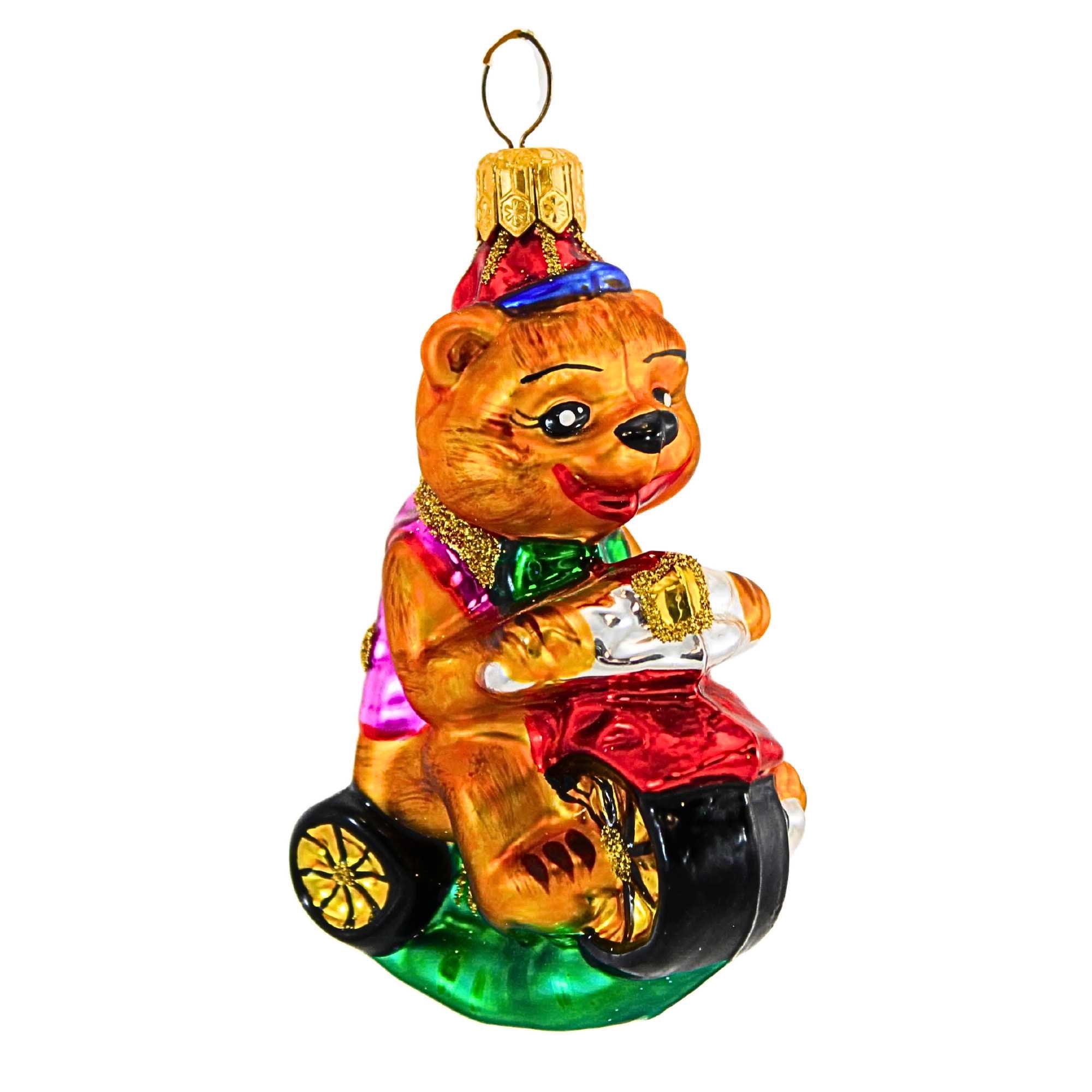 Christopher Radko Company 3.25In First Ride, Glass, Tricycle Teddy Bear ...