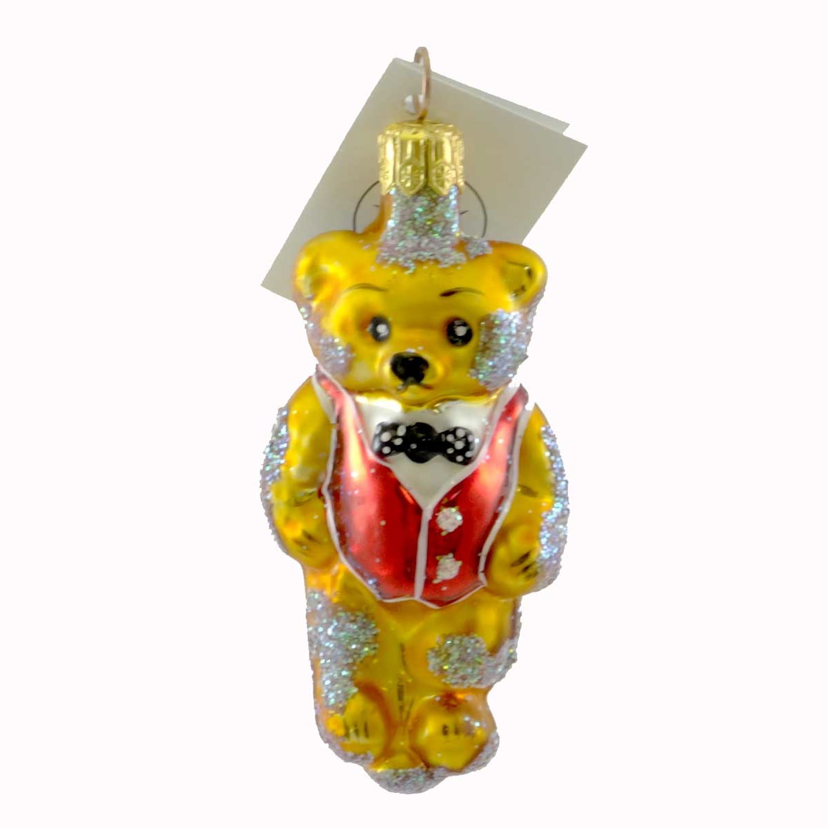 Christopher Radko Company 3.50in Tiny Ted, Glass, Ornament Bear Teddy 940490 - Walmart.com