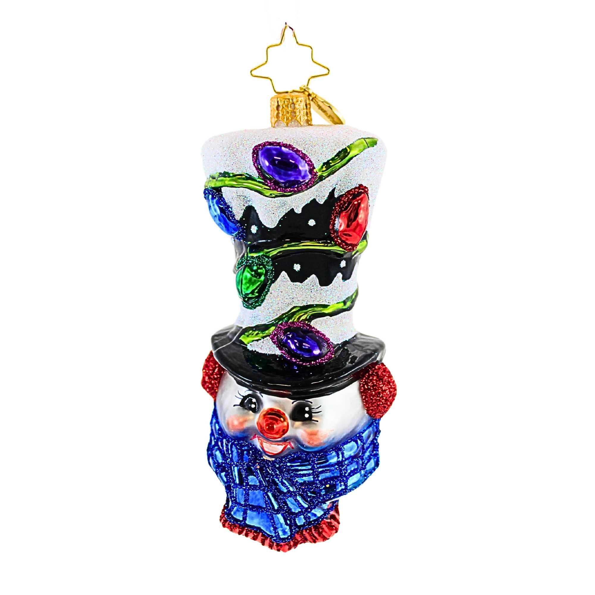 Christopher Radko Company 4.25In A Head Of The Rest, Glass, Snowman Top ...