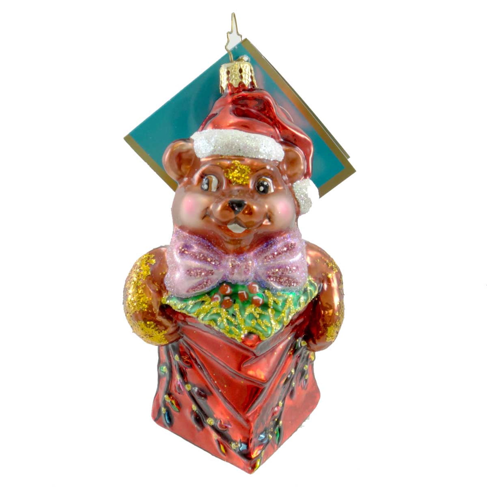 Christopher Radko Company 4.50in Cubby Surprise, Glass, Ornament Teddy ...