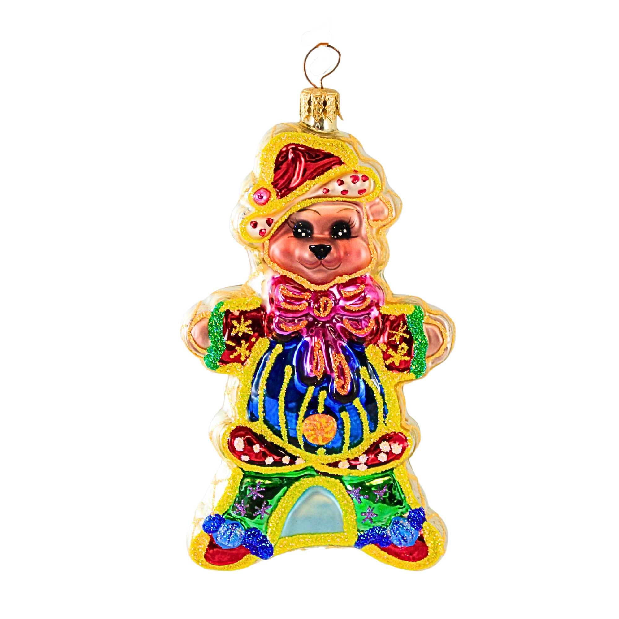 Christopher Radko Company 4.75In Ginger Bears, Glass, Christmas 2 Sided ...