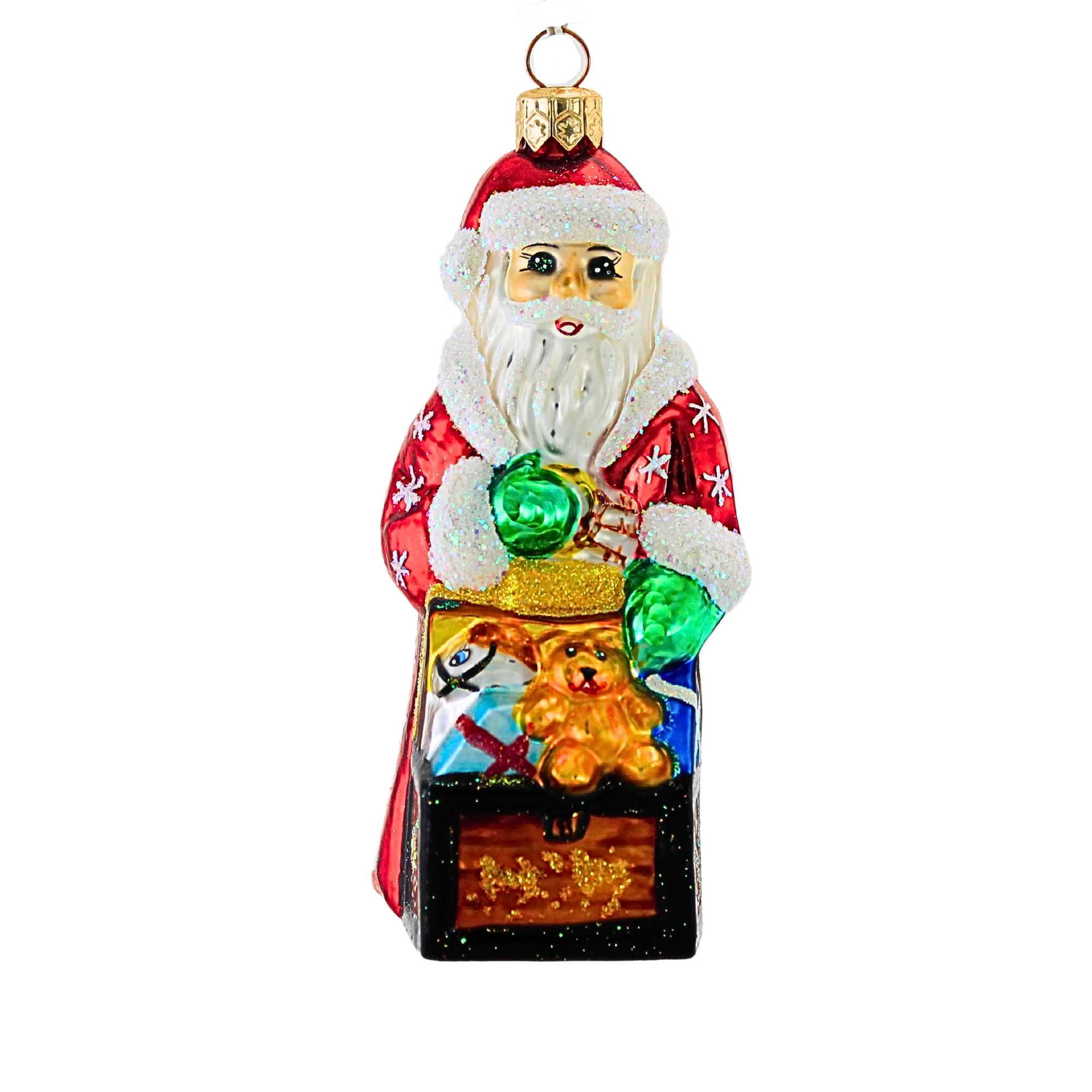 Christopher Radko Company 5.00In Tiny Toy Chest, Glass, Ornament Santa ...