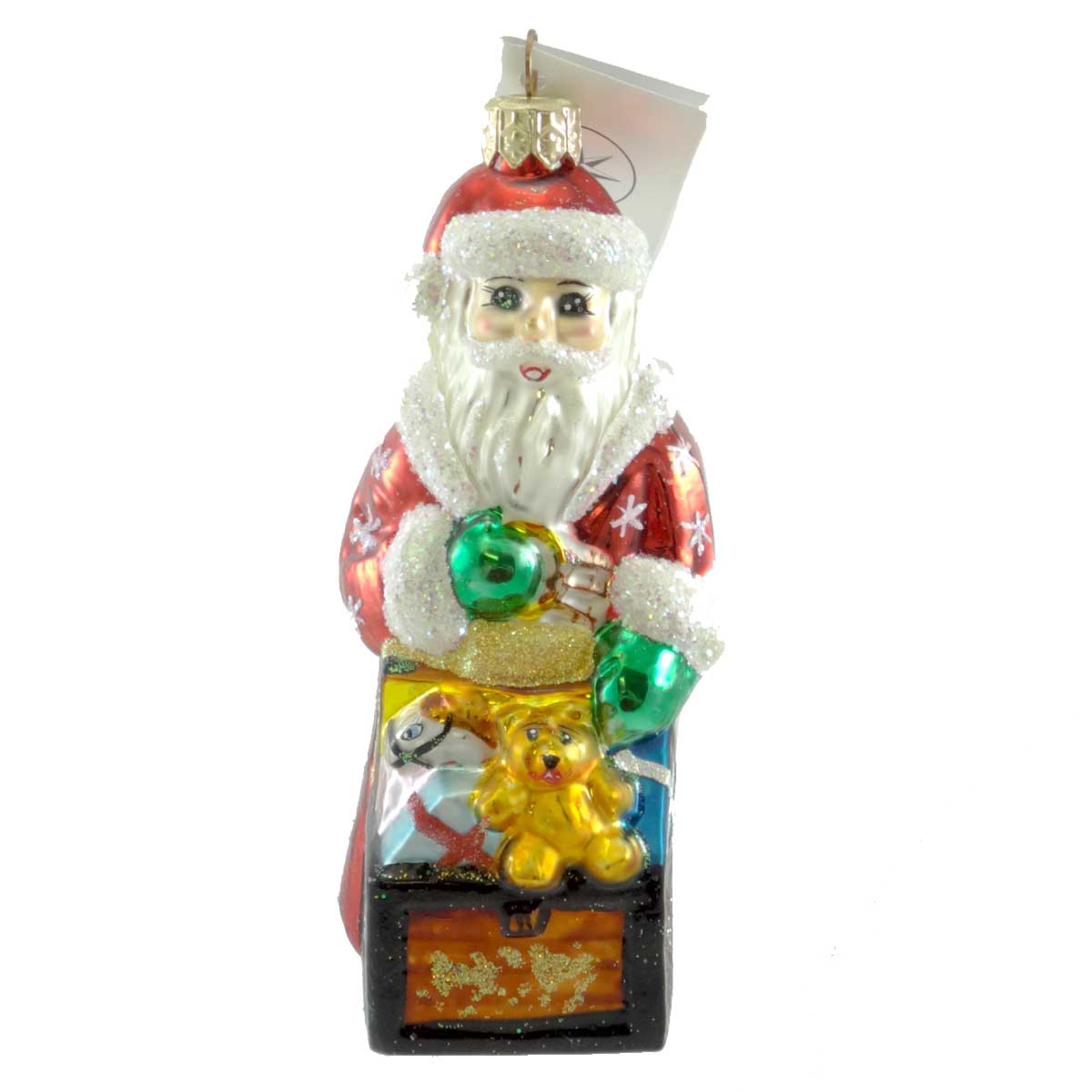Christopher Radko Company 5.00in Tiny Toy Chest, Glass, Ornament Santa ...