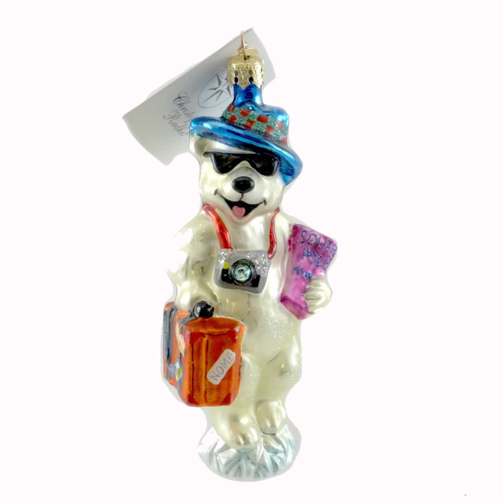 Christopher Radko Company 5.50In Cool Summer, Glass, Ornament Teddy ...