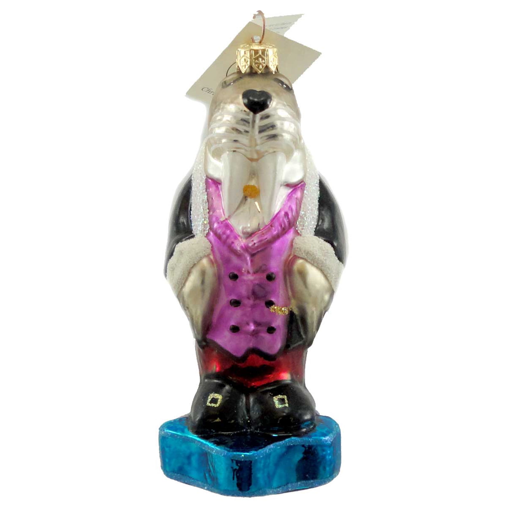 Christopher Radko Company 5.75In H Chesterfield Sr, Glass, Ornament Walrus Christmas 983180 ...